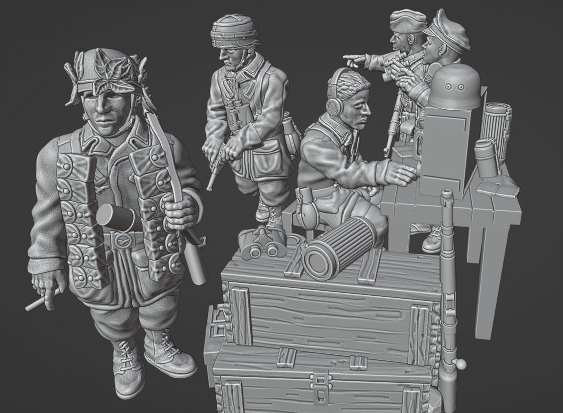 Colonel Muller Miniatures German Fallschirmjager Headquarter ONLY RADI ...